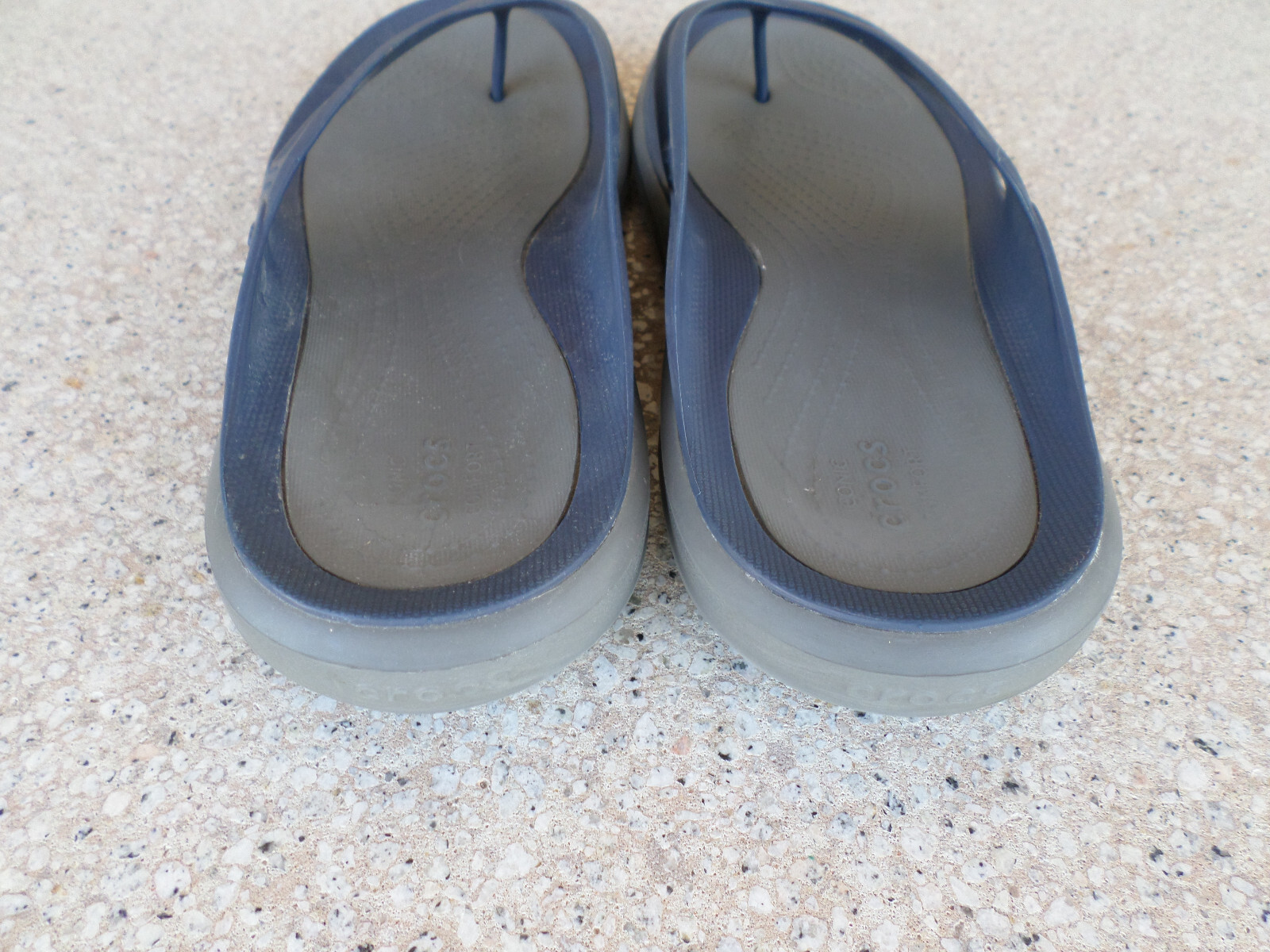 Crocs Iconic Comfort Blue and Gray Flip Flop, Thong S… - Gem