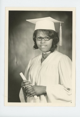 Vintage Photo Pretty African American Teen Girl Graduation Cap Diploma ...