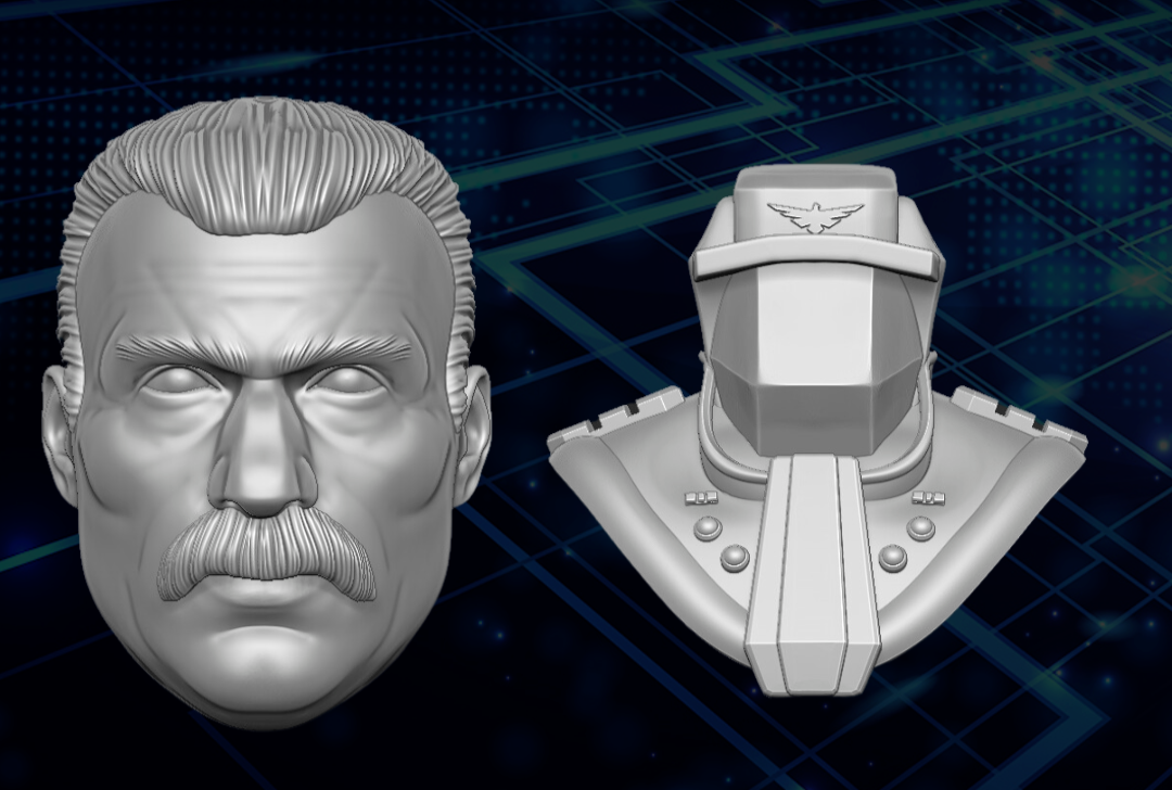 Miles Mayhem MASK Head & Helmet 1:6 scale custom unpainted 12" Action ...