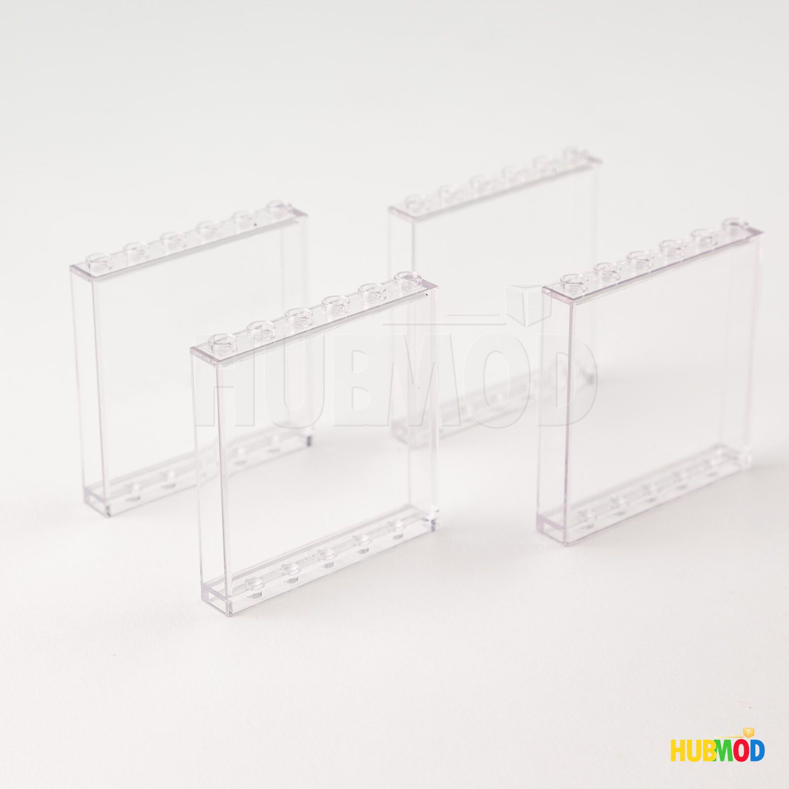 Lot of 4 LEGO Trans Clear 1x6x5 59349 Wall Panel Building Glass Window ...
