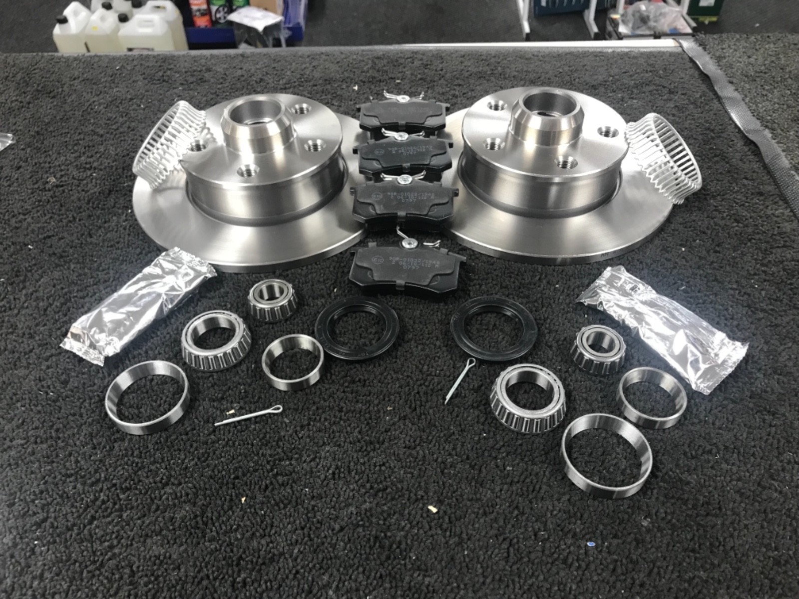 FOR VW GOLF MK3 GTI VR6 BRAKE DISC WHEEL BEARINGS REAR ABS RING BRAKE ...