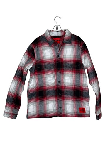 Hugo Boss Men's Shirt Shacket Check Plaid Primaloft Lined Check Plaid ...