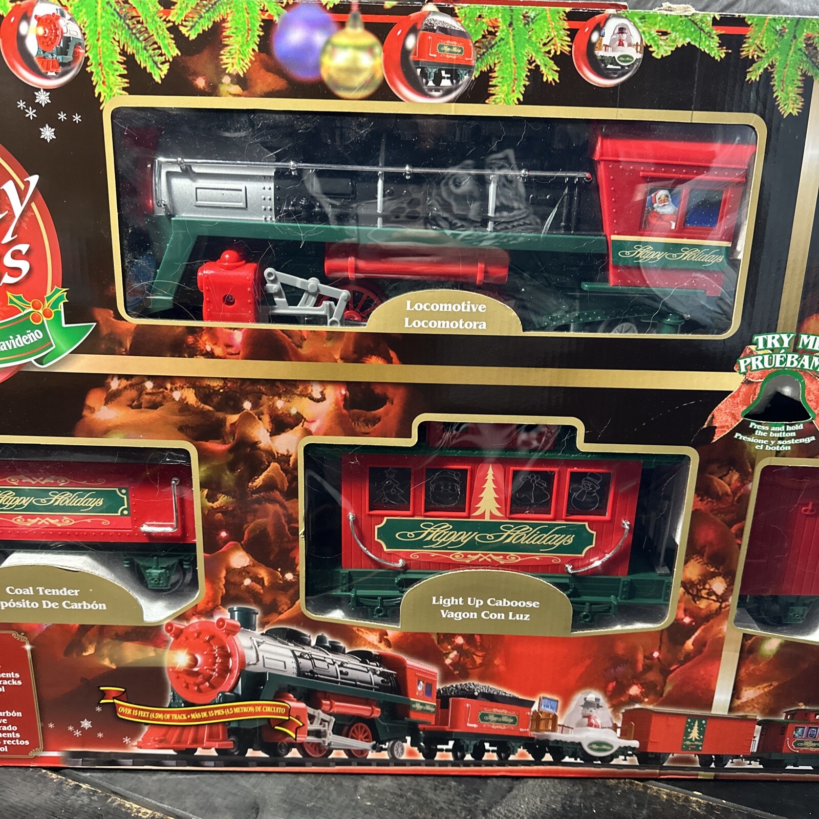 EZTEC Holiday Express Christmas Train Set Battery Operated W/ Wireless ...