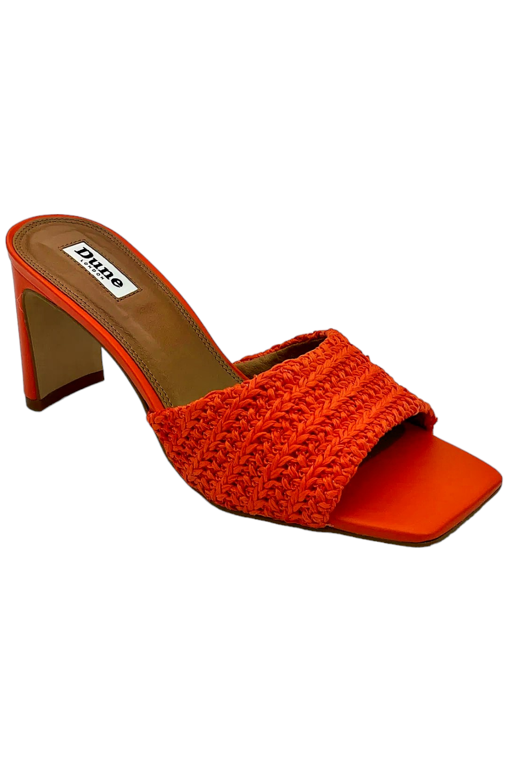 Dune London Woven Heeled Mules March Orange | eBay