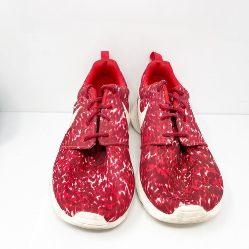 Nike Womens Roshe One Print 599432-602 Red Running Shoes Sneakers Size ...
