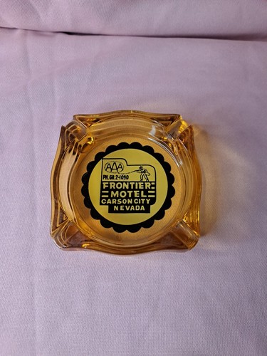 Vintage Amber Frontier Motel Carson City Nevada AAA Ashtray | eBay