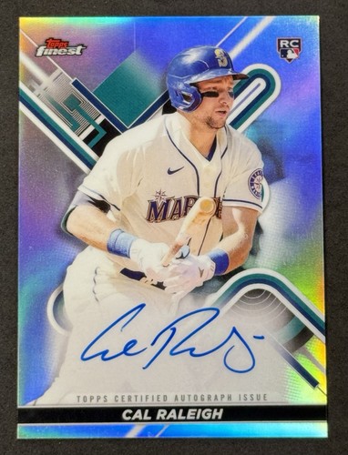 2022 Topps Finest Cal Raleigh Auto RC Rookie #FA-CR Seattle Mariners | eBay