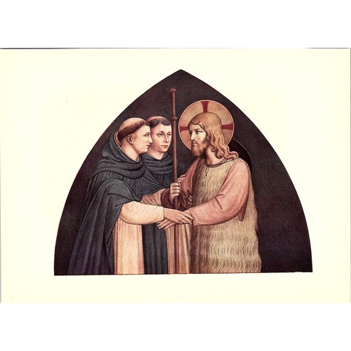 Christ as a Pilgrim Met By Two Dominicans - Fra Angelico c1910 Art ...