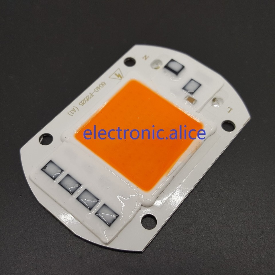 1pcs 50W 380NM-840NM Full Spectrum LED COB Chip, Integrated Smart IC ...