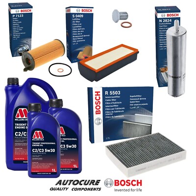 FOR BMW 3 SERIES 330D F30 F31 2012-2015 FULL BOSCH FILTER SERVICE KIT ...