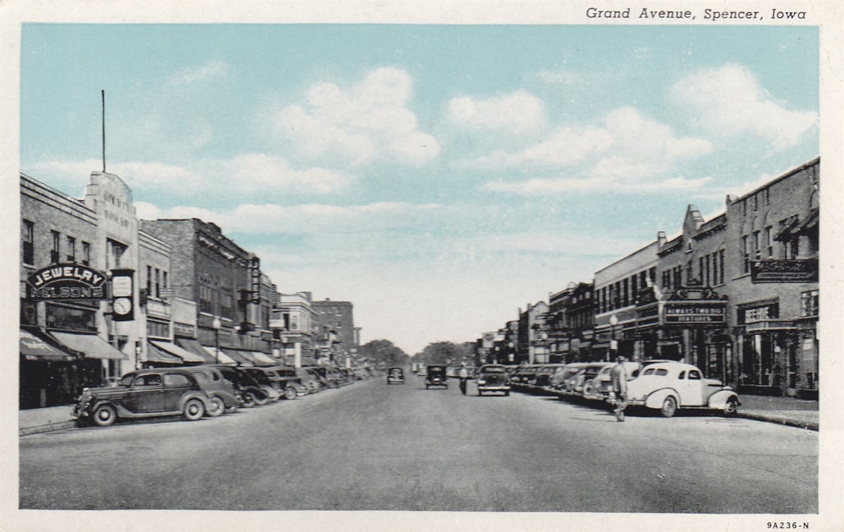 Historic Photos Of Spencer Wisconsin Spencer, IA Grand Avenue | EBay
