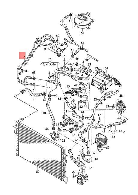 Genuine AUDI VW SKODA SEAT Coolant Hose 04L121444J | eBay