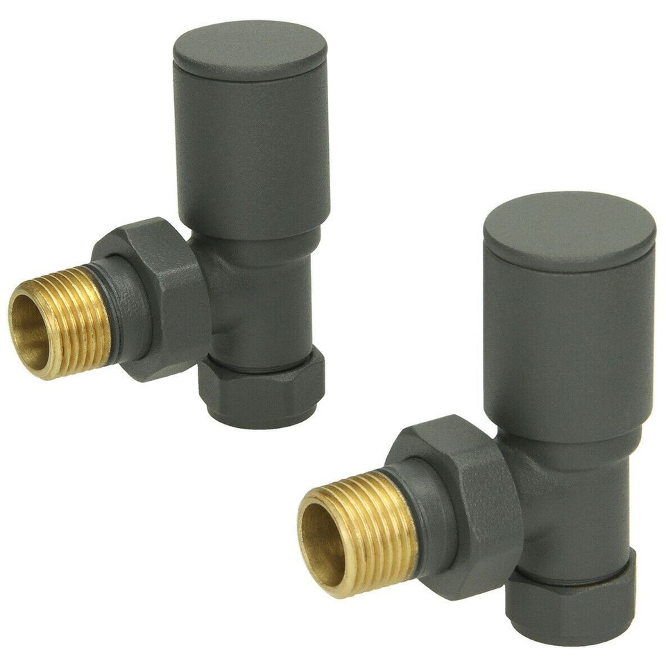 Designer Bathroom Radiator Valves Chrome Heated Towel Rail Pair ...