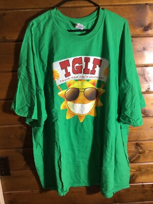TGIF Thank God I’m Fabulous Green Gildan Heavy Cotton 5XL T-shirt VGUC ...
