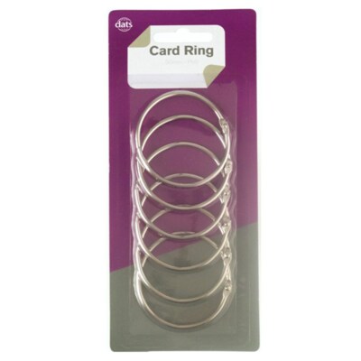 2 Pack of 6 Pcs 50mm Card Rings loose leaf Binder Ring Scrap booking ...