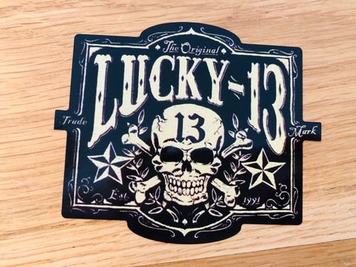 LUCKY 13 Aufkleber Sticker Skull Totenkopf Tattoo Outlaw Motorrad Decal ...