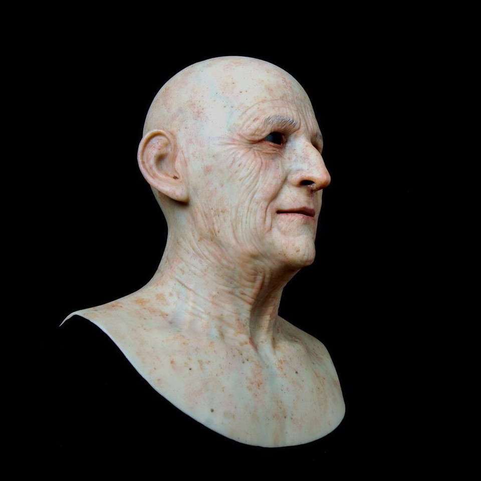 Lifelike grandma soft lifelike skin silicone mask Age spots realistic ...