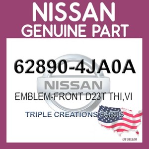 Genuine Nissan OEM 62890-4JA0A EMBLEM-FRONT D23T THI,VI 628904JA0A | eBay