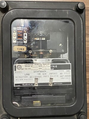 GE TIME OVERCURRENT RELAY SWITCH IAC 12IAC66A2A LONG TIME 4/8A | eBay