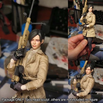 Premium 1/12 Female Ada Lady Head Sculpt Soldier Head For 6" romankey ...