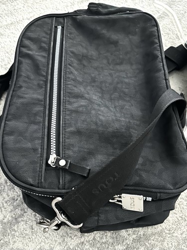 TOUS Catri All Purpose Baby Shoulder Bag in Anthracite-Black with Logo ...