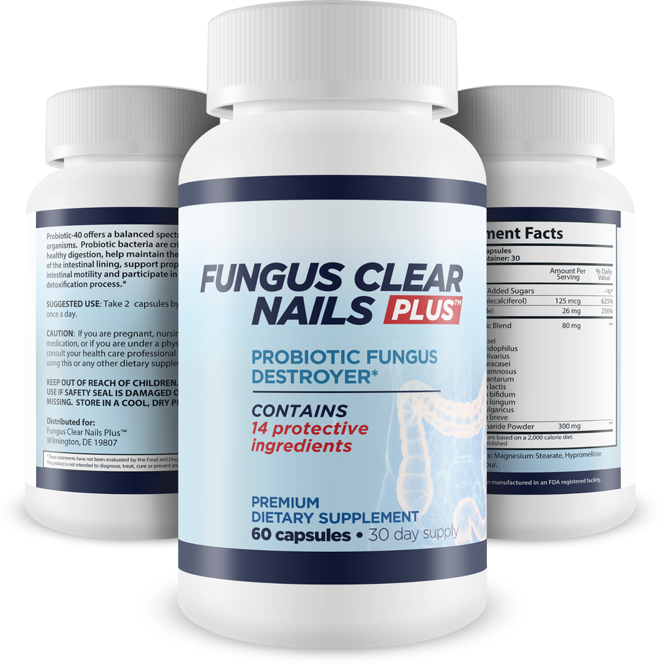 Fungus Clear Nails Plus - Probiotic Fungus Destroyer - 40 Billion CFU ...
