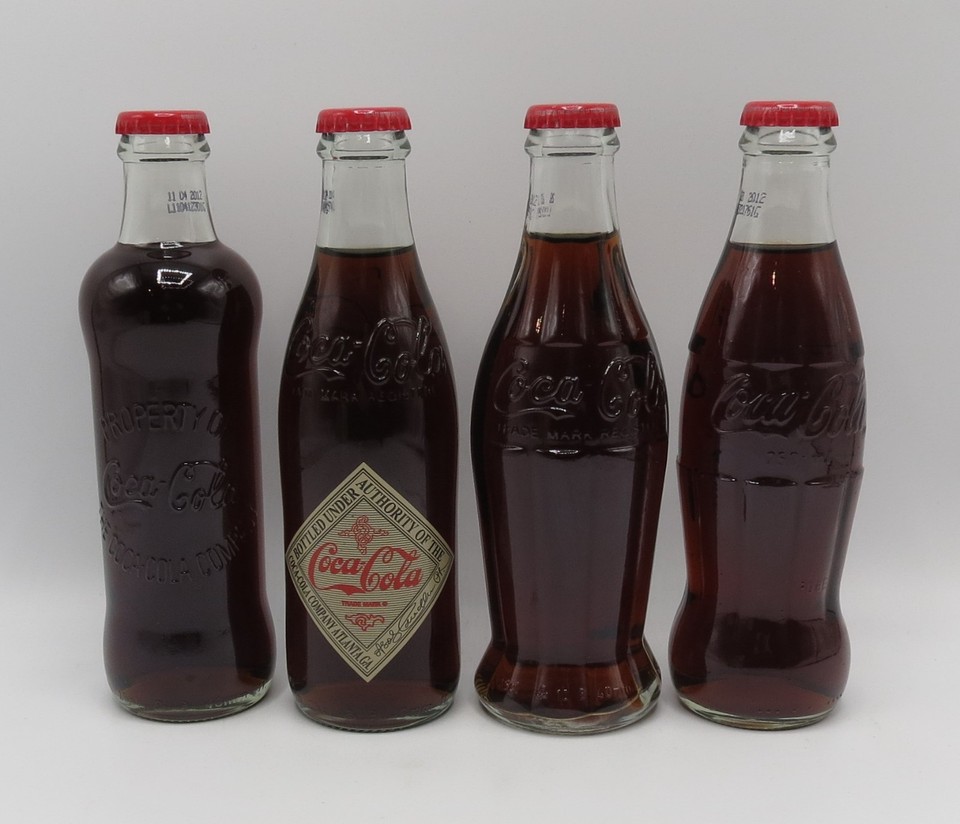 Coca-Cola Evolution Bottle Set in wooden box, full bottles Belgium 2011 ...