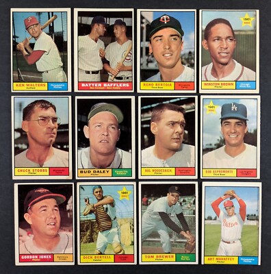 1961 Topps Baseball Set Break 12 Cards | eBay