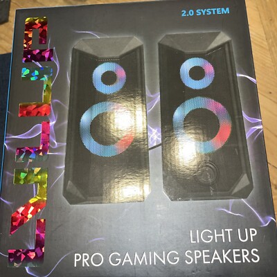 Vivitar LVLUP Light Up Pro Gaming Speakers 2.0 System Item No LU842-NOC ...