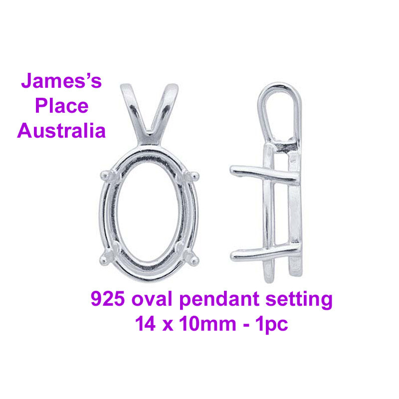 925 Oval Pendant Settings - various sizes | eBay