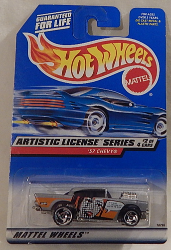 '57 Chevy Bel Air Hardtop Exposed Engine Hot Wheels Artistic License ...