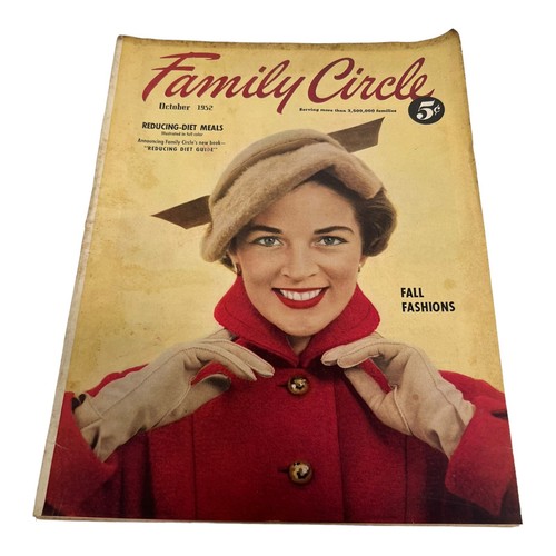 VINTAGE Family Circle Magazine October 1952 Reducing Diet Guide No ...