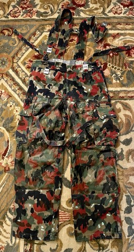 Swiss Army Military Field Trousers M70 Alpenflage Suspenders Camo ...