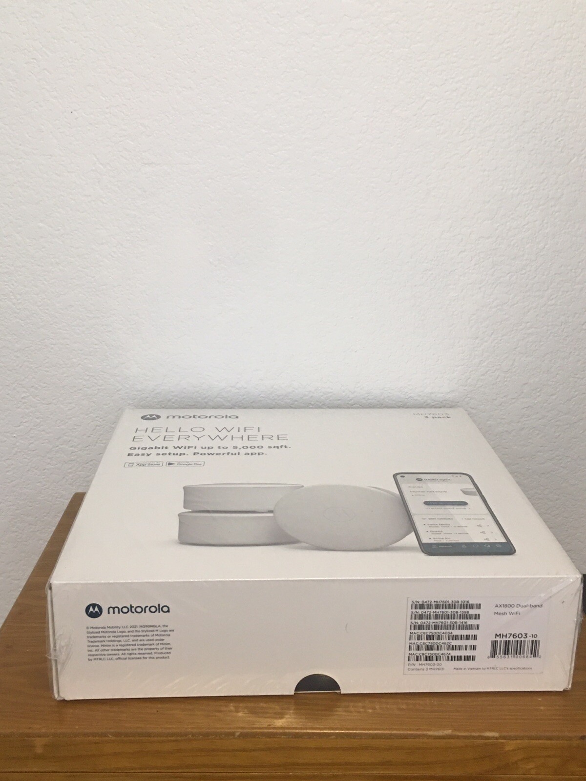 Motorola - Mesh 6 Router/Extender - MH7603 - Gigabit WiFi Covers 5000 ...