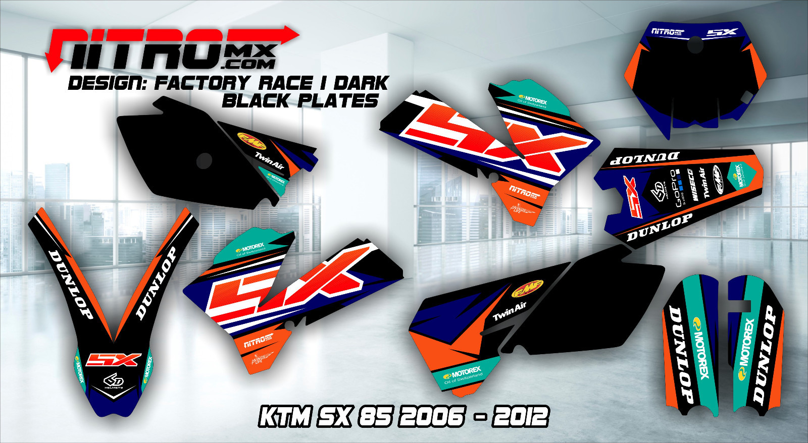 NitroMX Graphic Kit for KTM SX 85 SX85 2006 2007 2008 2009 2010 2011 ...