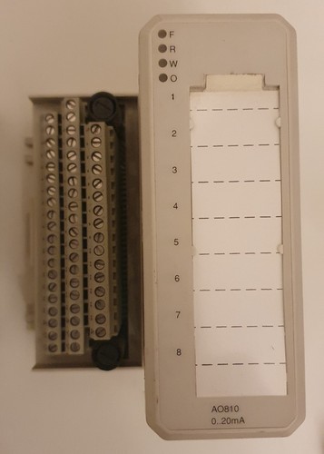 ABB analog output module AO810 (3BSE008522R1) w/Termination unit ...