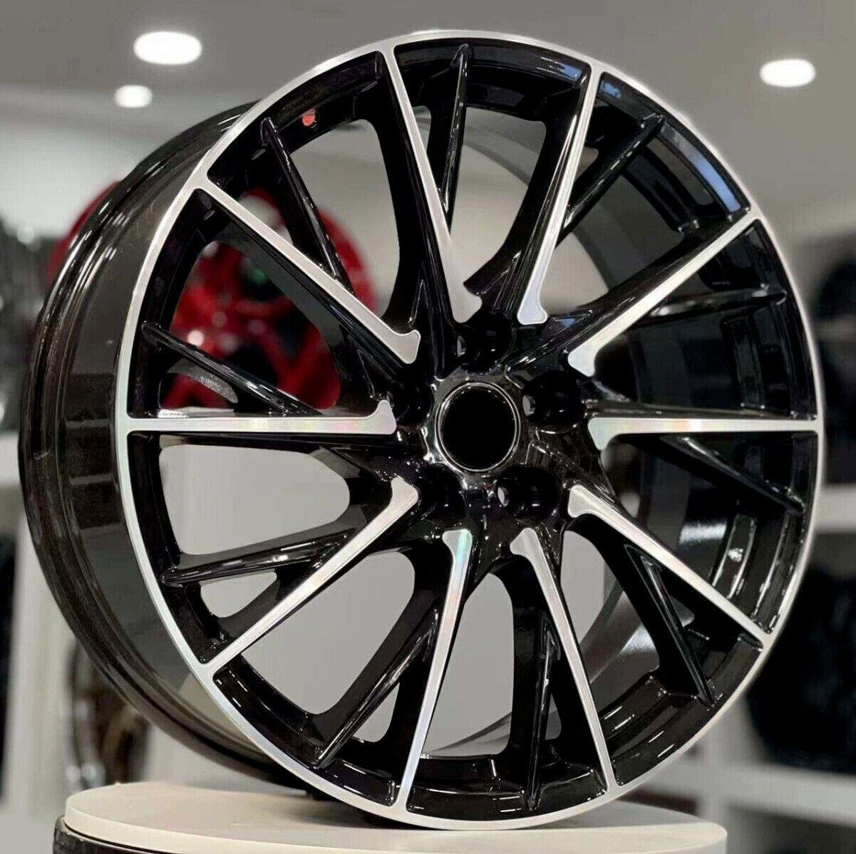 19" Wheels For Lexus Toyota 19x7.5 +35 5x114.3 CB60.1 Black Machined ...