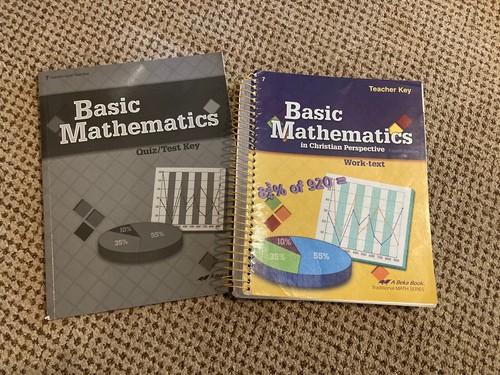 A Beka Basic Mathematics 7th grade TE work text and quiz key 4th ...