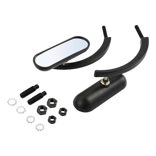 Mini Oval Rear View Mirrors Fit For Harley Touring Dyna Fatboy ...
