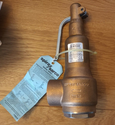 Spirax Sarco SV615AS , DN20 x 32BSP Safety Valve, 3.3 barg Set Pressure ...