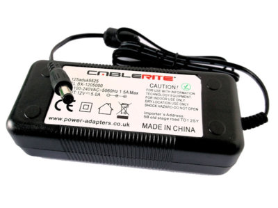 Qnap TS-219P NAS Compatible Replacement 12V mains AC-DC UK Power Supply ...