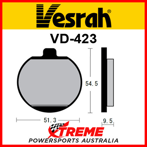 Vesrah Organic Front Brake Pad for Kawasaki Z1300 A1-A5 1979 1980 1981 ...