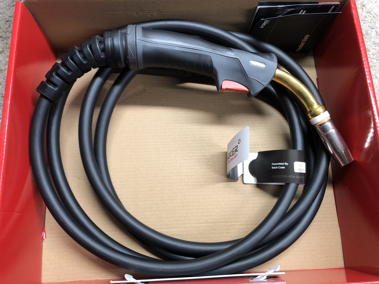 PARKER MB25 4M MIG TORCH GUN EURO FITTING GAS GASLESS LANCE BINZEL ...