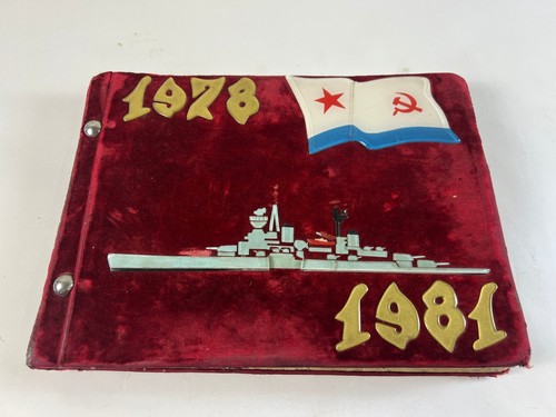 Original Soviet Navy Large Customized Photo Album with Many Photographs ...