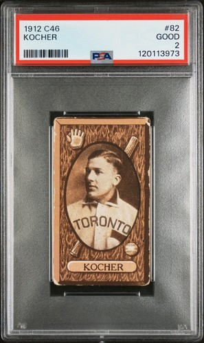 1912 Imperial Tobacco C46 Bradley Kocher PSA 2 **Toronto Baseball Card ...