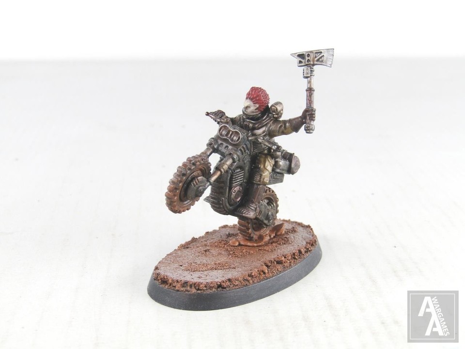(5243) Converted Bike Rider Ash Waste Nomads Necromunda 40k Warhammer ...