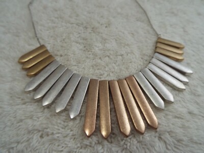 Tri Colored Metal Bat Bib Necklace (D18) | eBay