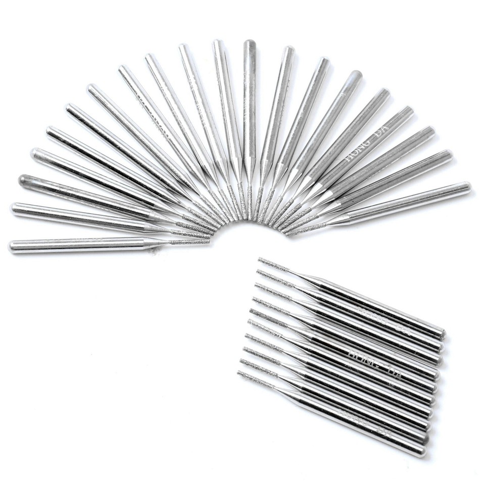 30 Pcs 1mm Diamond Drill Bits for Dremel Jewelry Lapidary Tools for ...