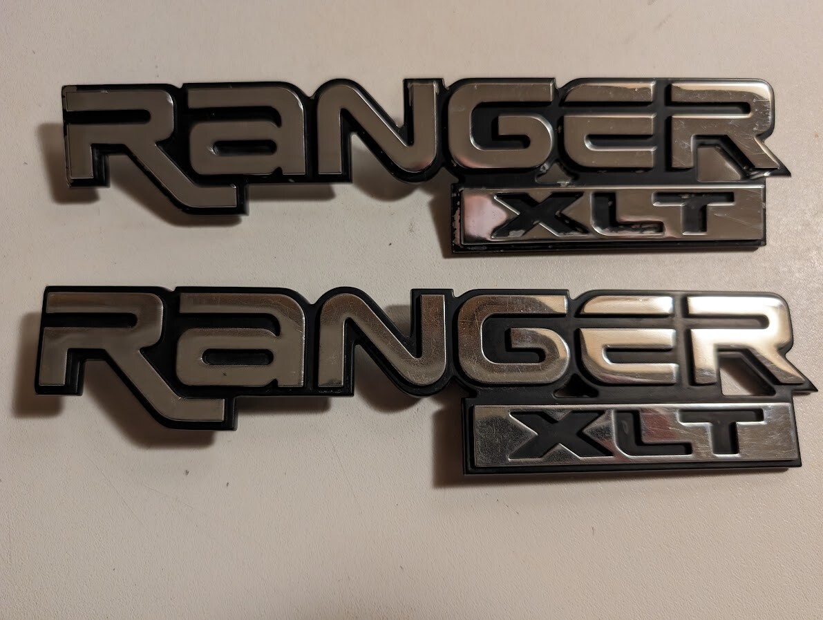 OEM Set of 2 1996-2005 Chrome Ford Ranger XLT Fender Logos. | eBay