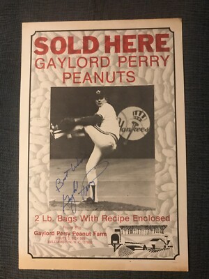 MLB Gaylord Perry SIGNED 10x15 Gaylord Perry Peanut Farm Poster | eBay